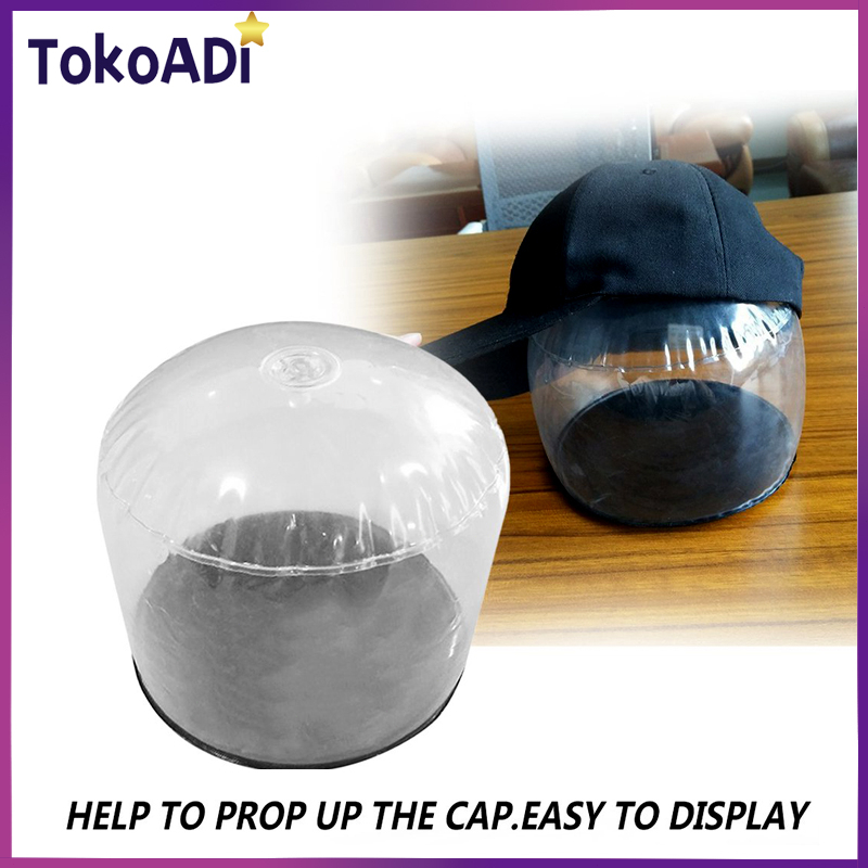 Jual Air inflation hat holder Transparent cap support Inflatable hat ...
