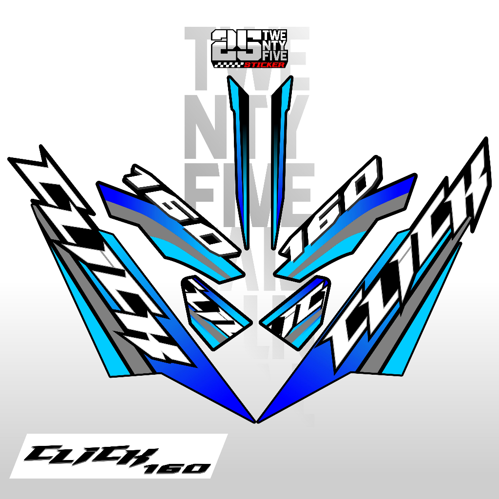 Jual STRIPING HONDA VARIO 160/STRIPING HONDA CLICK 160/STICKER VARIO ...