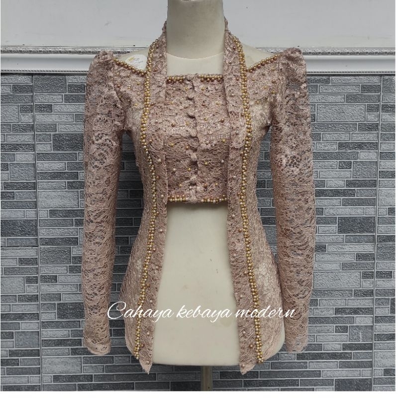Jual kebaya Brokat / kebaya kutu baru modern | Shopee Indonesia