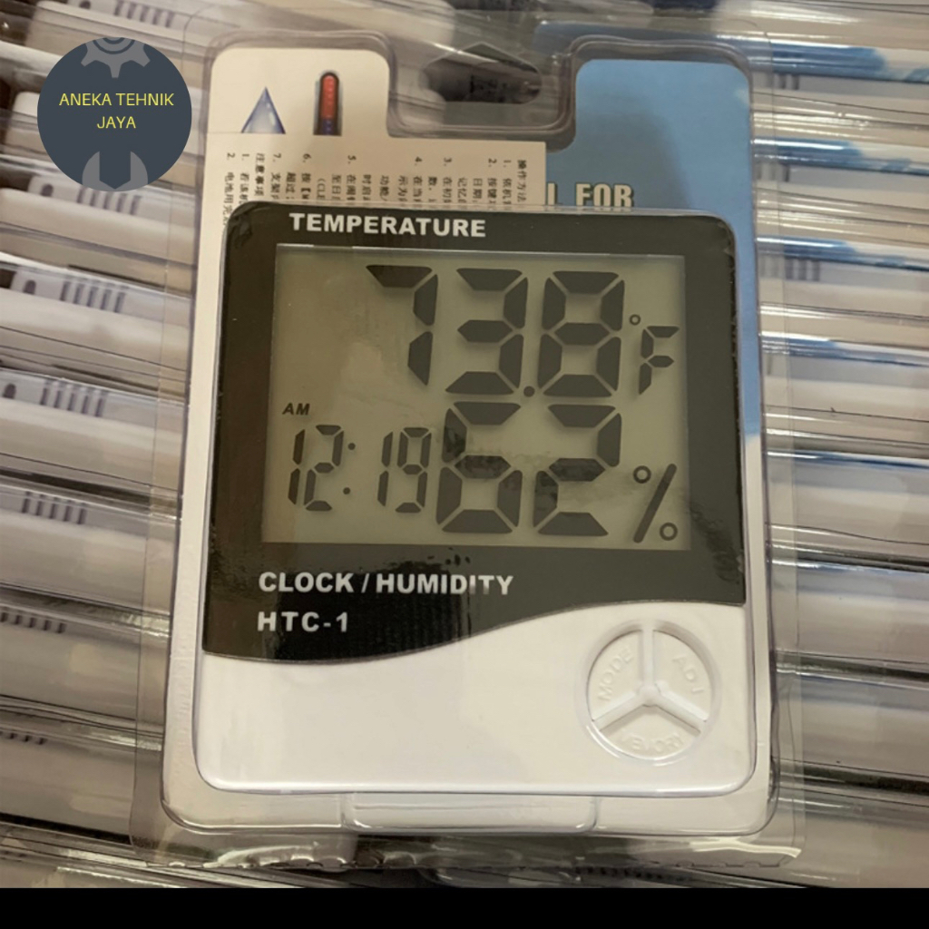 Jual Higrometer HTC-1 Termometer Jam digital Alat pengukur suhu Ruangan ...