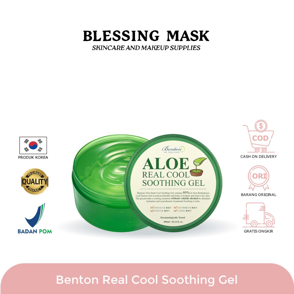Jual BENTON Aloe Real Cool Soothing Gel - 300mL | Shopee Indonesia