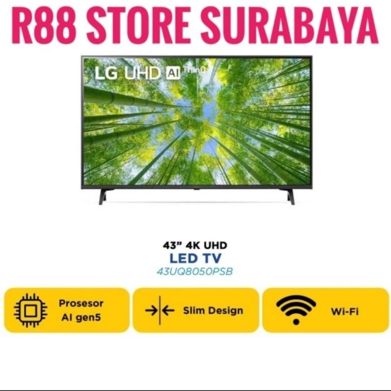 Jual TV LG 43 INCH SMART TV 43UQ8050PSB 4K UHD MAHIC REMOTE 43UQ8050 ...