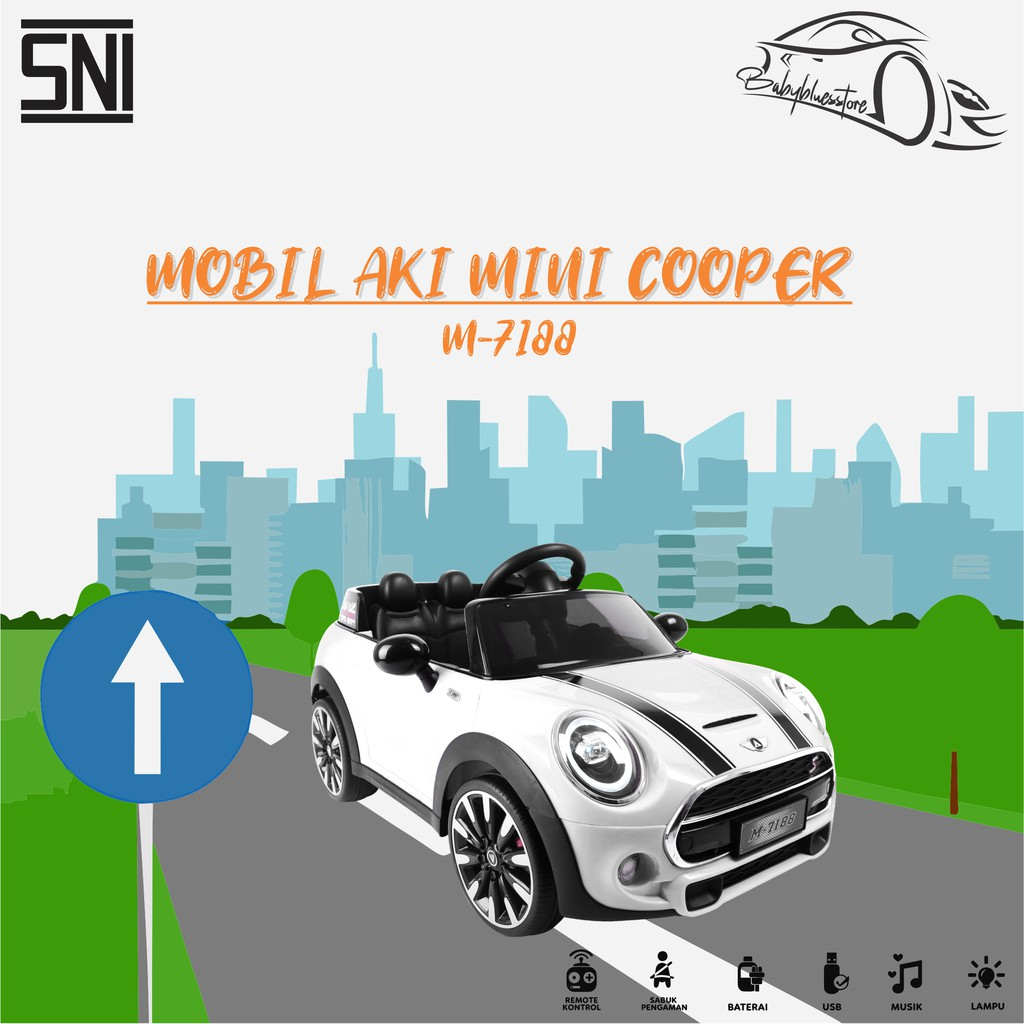 Jual Mobil aki Anak PMB M7188 Mini Cooper with Remote control | Shopee ...