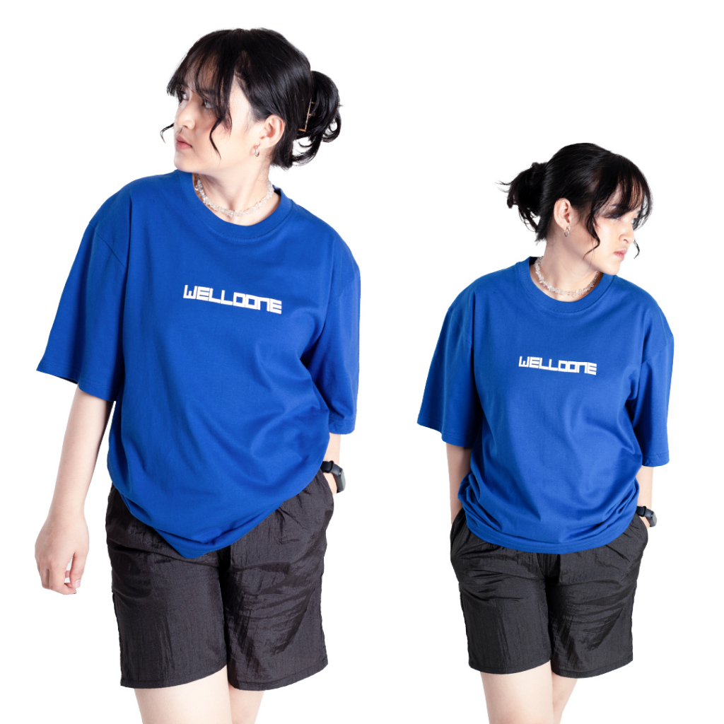 Jual Welldone Tshirt Oversize 24s - Typo Blue Unisex | Shopee Indonesia