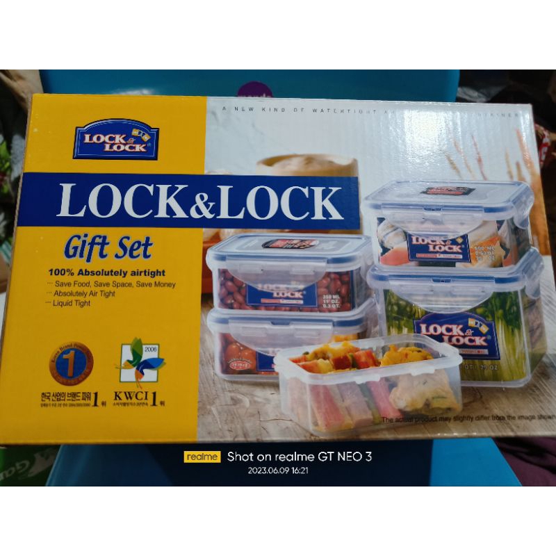 Jual LocknLock Gift Set (5 PCS) HPL855GSS Lock&Lock Original Lock ...