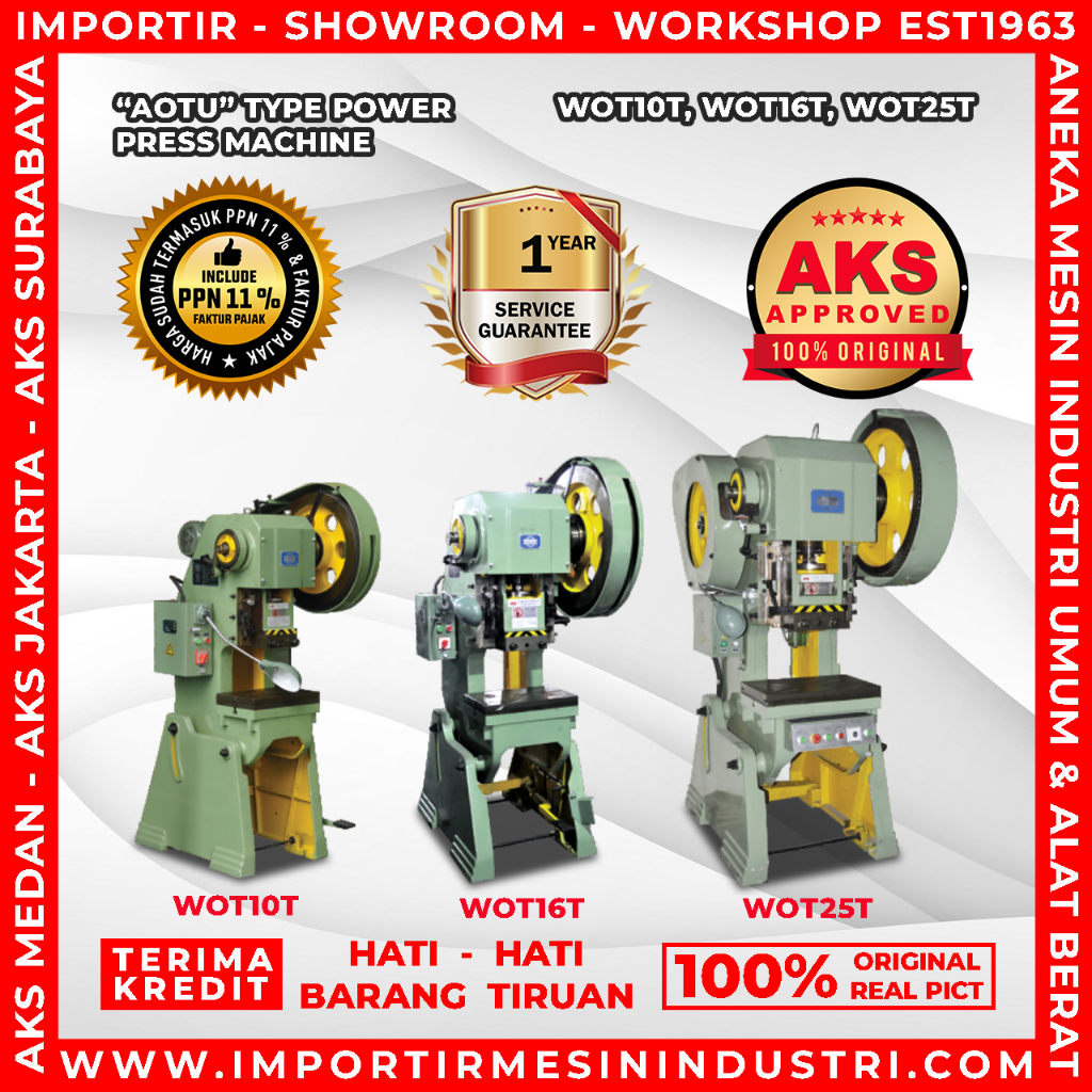 Jual Mesin Pon 16 Ton "Auto" Power Bench Press Stamping Machine ...