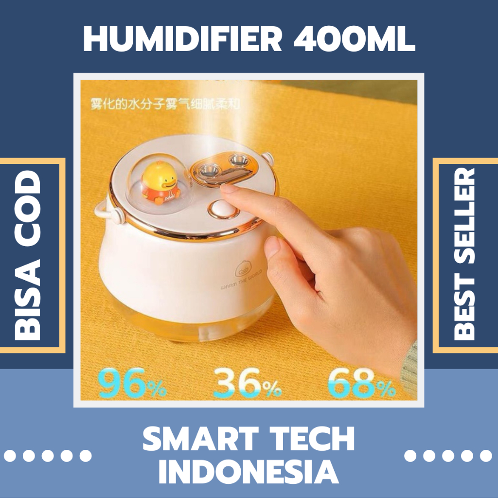 Jual Air Humidifier Diffuser Pelembab Udara Ruangan 400ml | Shopee ...