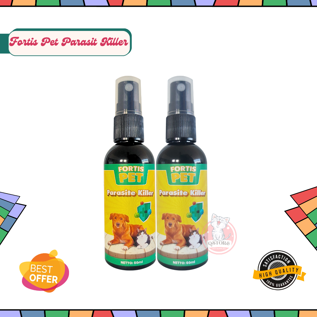 Jual Fortis Pet Parasit Killer 60ml Obat Jamur Scabies Demodex Kudis ...