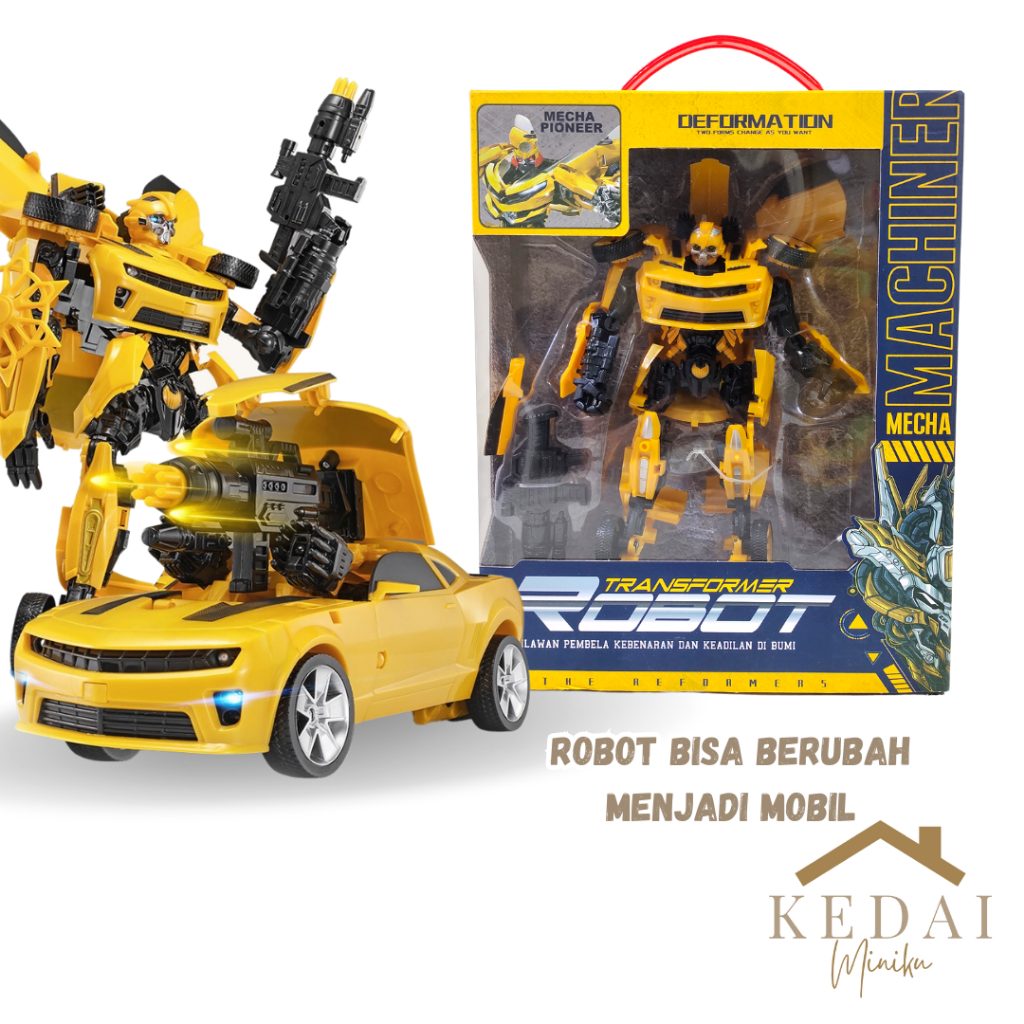 Jual Mainan Anak Robot Transformer Mobil Bumblebee Optimus Prime Kado | Shopee Indonesia