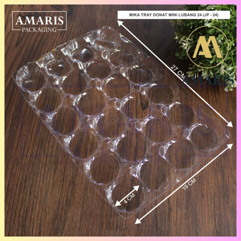Jual Mika Tray Donat Mini Lubang 24 isi 25 Pcs JP-24 Amaris Packaging ...