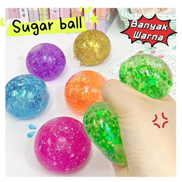 Jual Mainan Squishy Sugar Ball Maltose Malt Syrup Balls Fidget Toy ...