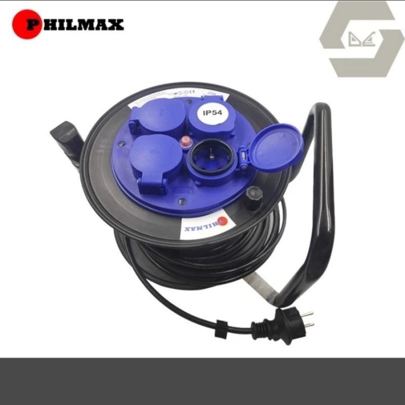 Jual Kabel Roll Cable Roll 50m Tutup IP45 Outdoor PHILMAX | Shopee ...