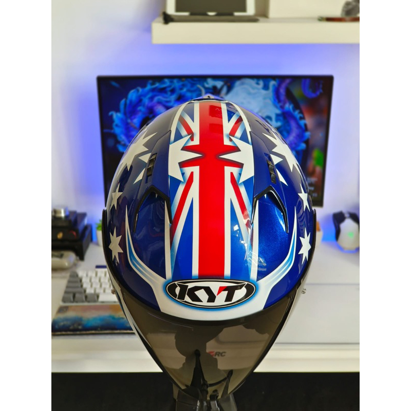 Jual KYT NFJ Brock Parkes Biru (2nd) | Shopee Indonesia