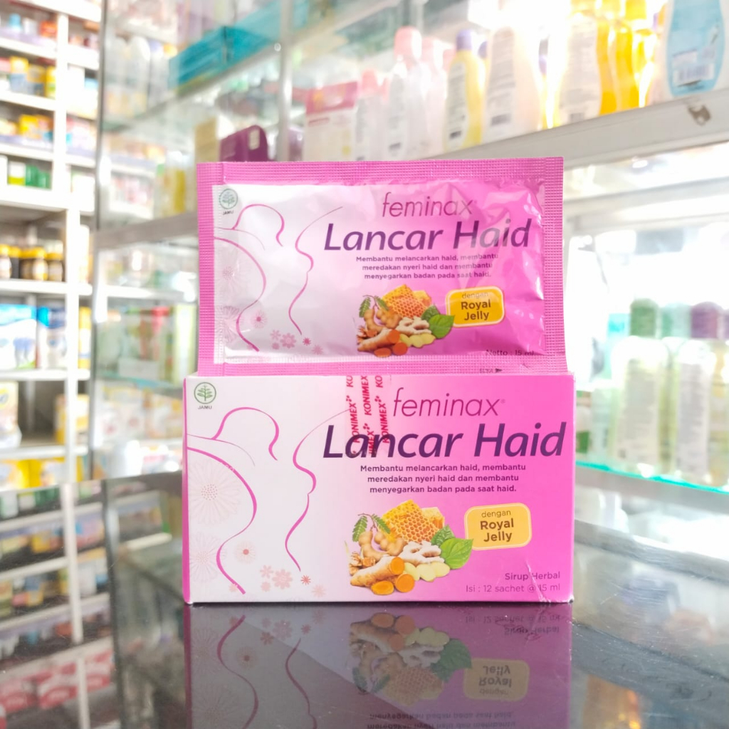Jual FEMINAX CAIR LANCAR HAID 1 SACH @15ML obat pereda nyeri haid ...