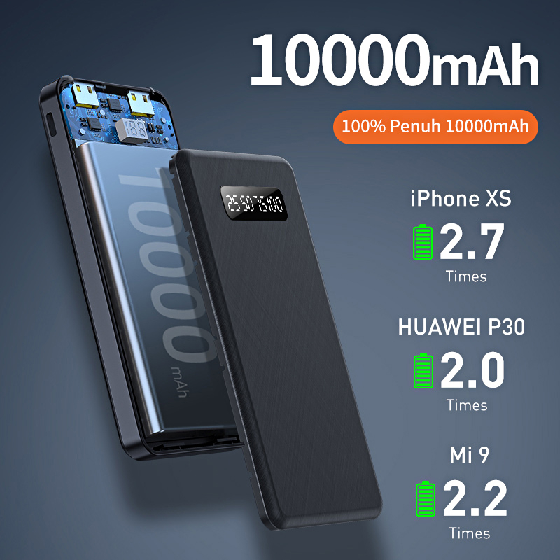 Jual Powerbank / Power bank 10000mah LED Digital Display Portable ...