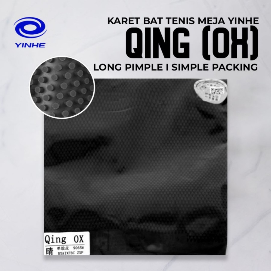 Jual Karet Rubber Tenis Meja Pingpong YINHE QING Bintik OX Original | Shopee Indonesia