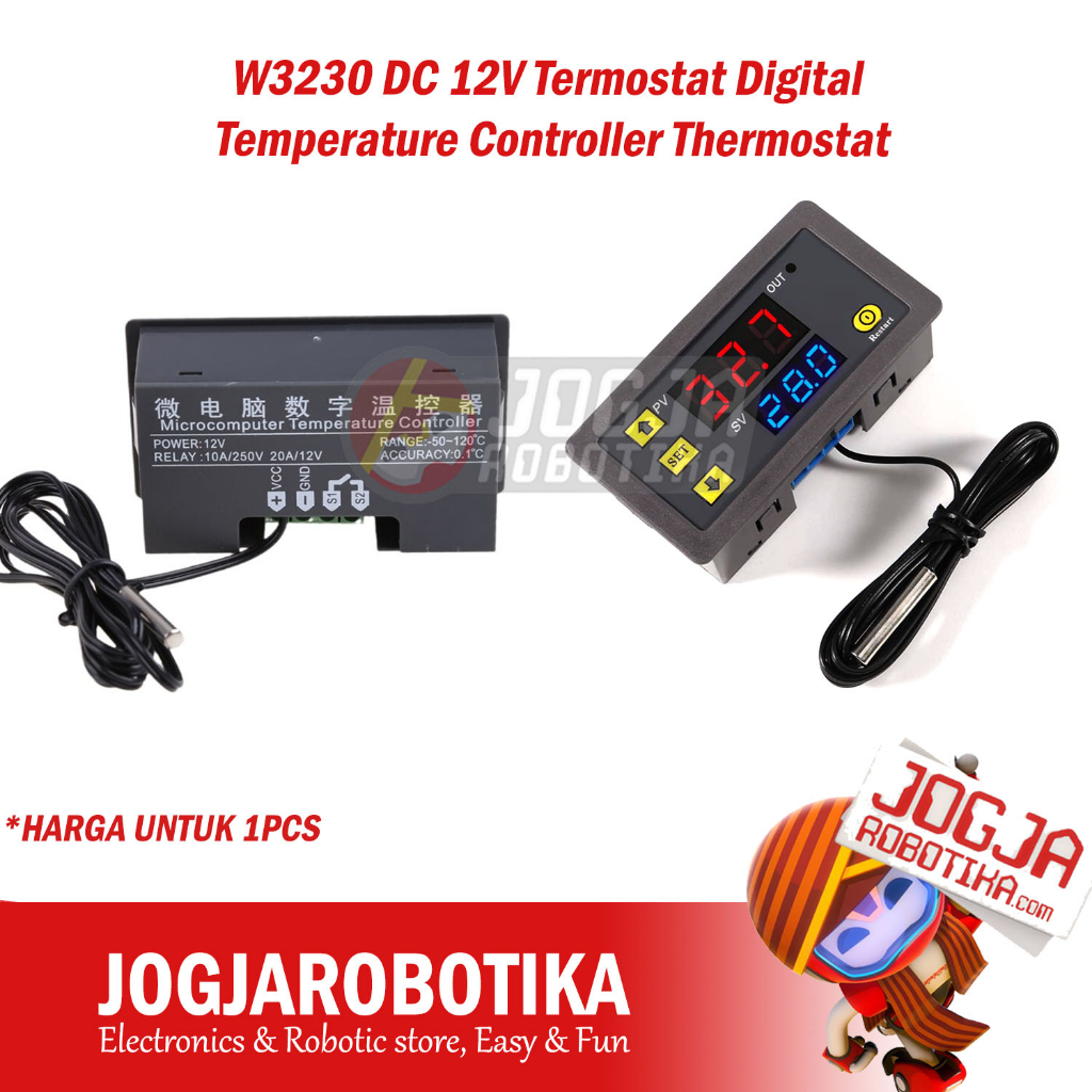 Jual W3230 Termostat Digital Temperature Controller Thermostat Alat Pengatur Suhu Penetas Telur ...