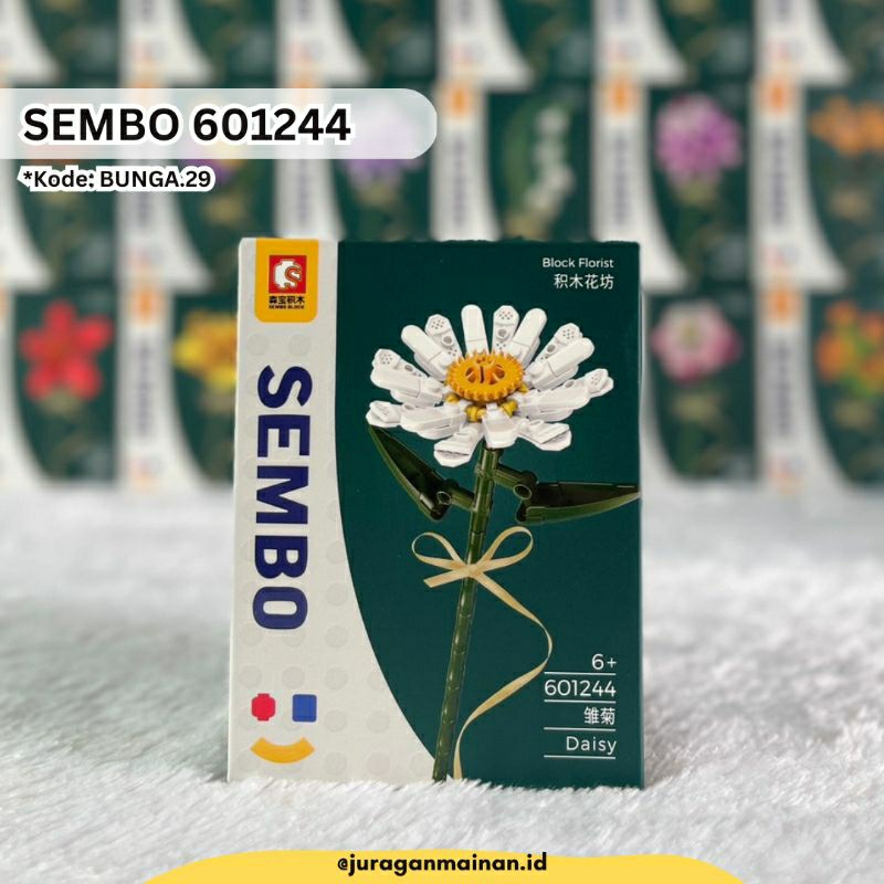 Jual SEMBO BLOCKS Flower White Series - Bricks Blocks bongkar susun ...