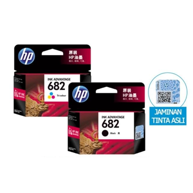 Jual Tinta HP 682 1 Set Black+Tri - Colour Ink Advantage Cartridge ...
