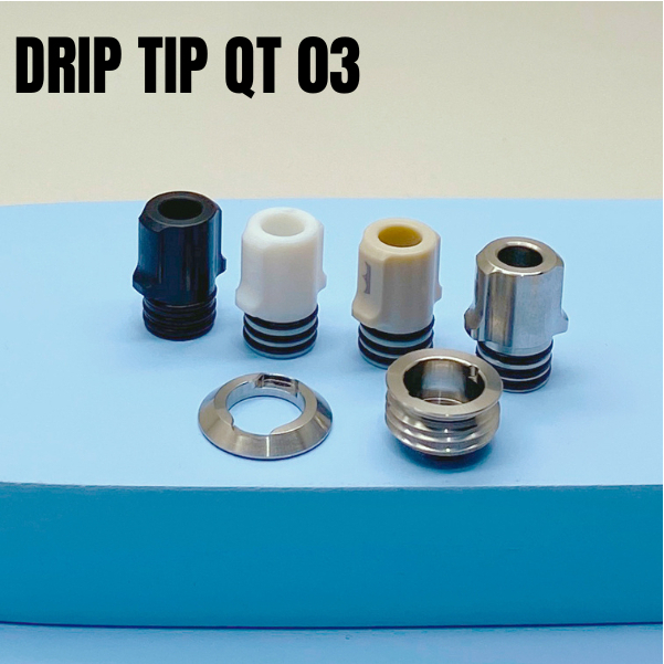 Jual Drip Tip QT03 SS - Full Set 510 Integrated Driptip Stainless Steel ...