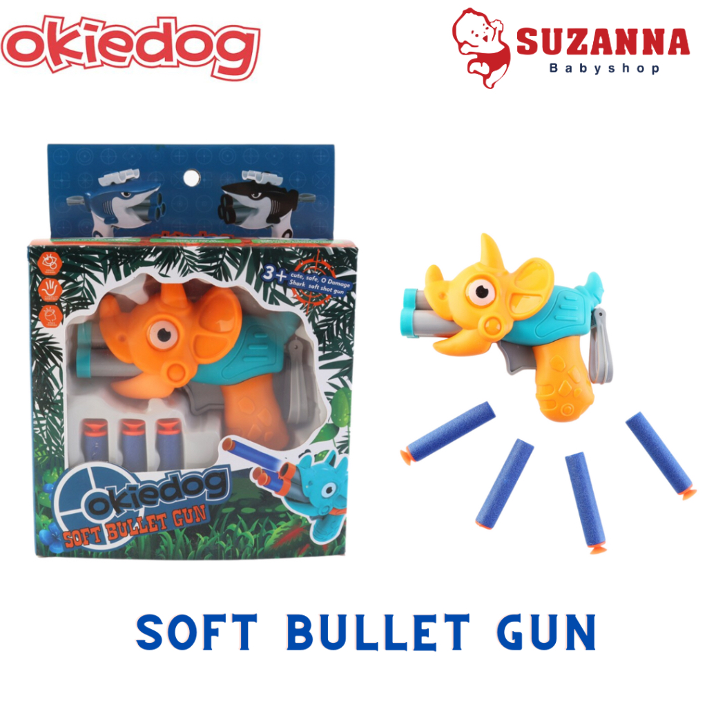 Jual Okiedog Soft Bullet Triangle Dragon Three Hole Gun / Mainan ...