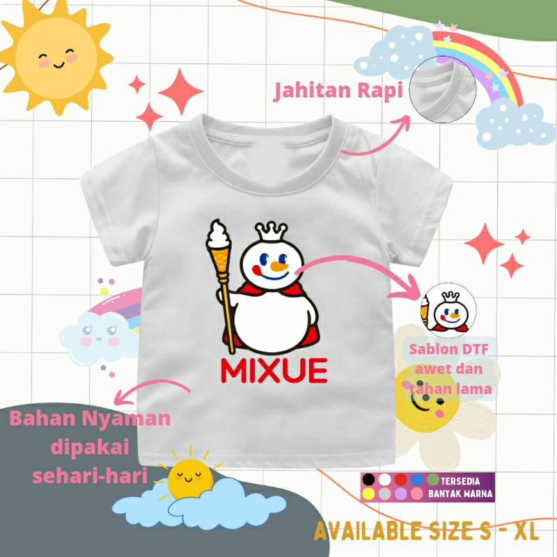 Jual Kaos MIXUE Anak Cewek - Cowok usia 1-11Tahun, KAOS MIXUEE VIRAL ... Jual Kaos MIXUE Anak Cewek - Cowok usia 1-11Tahun, KAOS MIXUEE VIRAL ...
