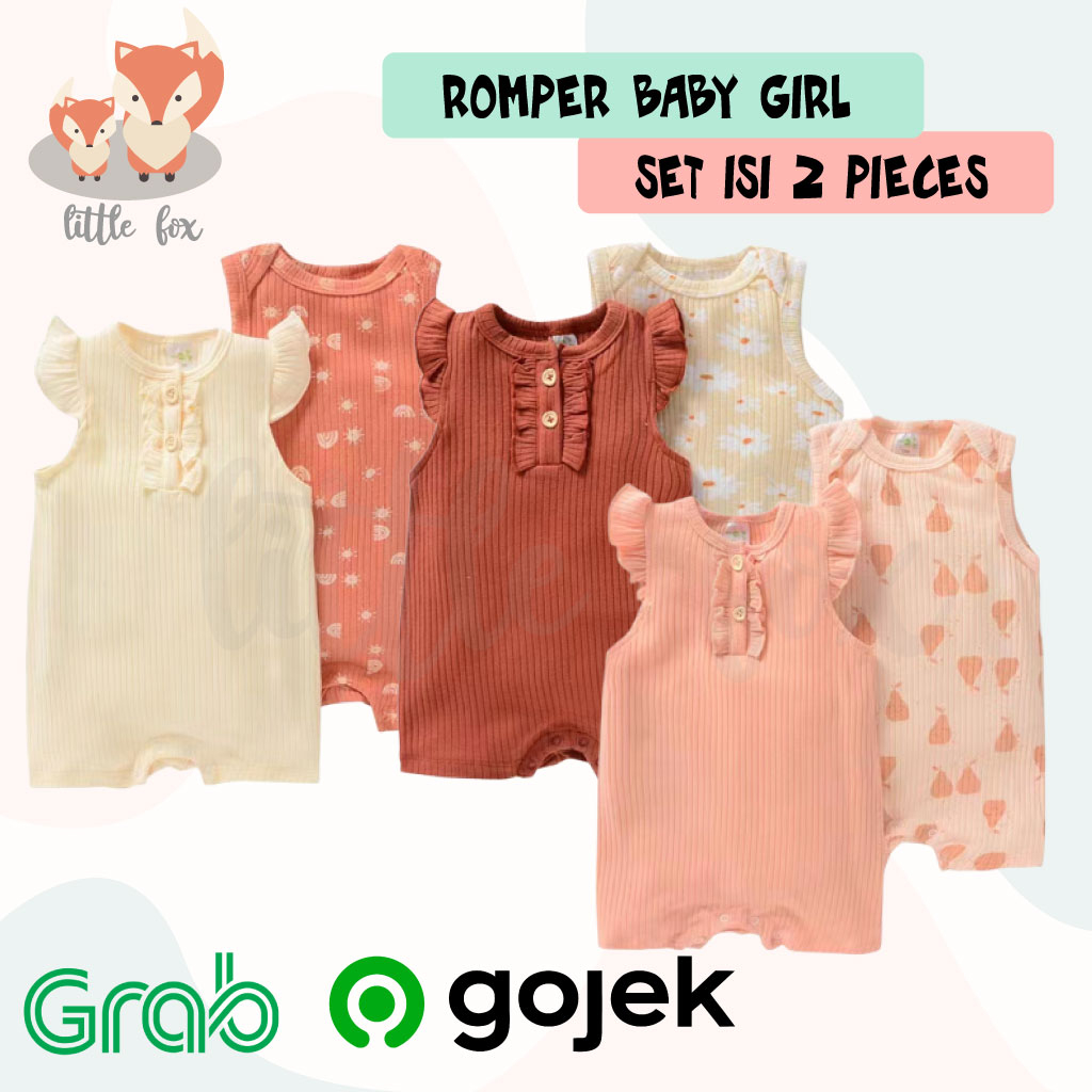 Jual Setelan 2 Piece Baju Ruffle Baby Girl / Jumper Bayi Perempuan ...