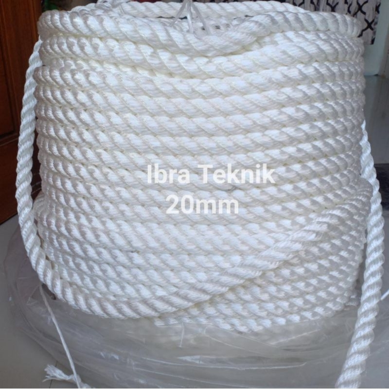 Jual Tali nilon tampar tambang nylon rope 20mm roll | Shopee Indonesia