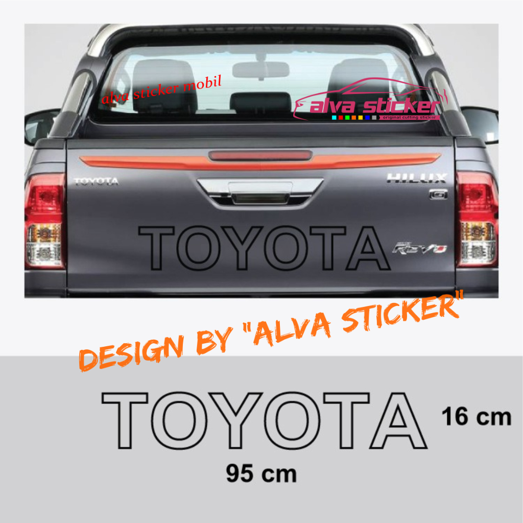 Jual sticker bak belakang mobil toyota hilux revo rocco stiker bak ...