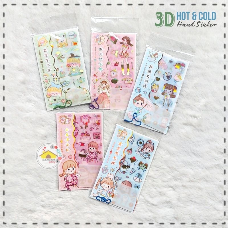 Jual STIKER Gantungan Akrilik 3D Hot & Cold Hand Sticker - 4 Sheet ...