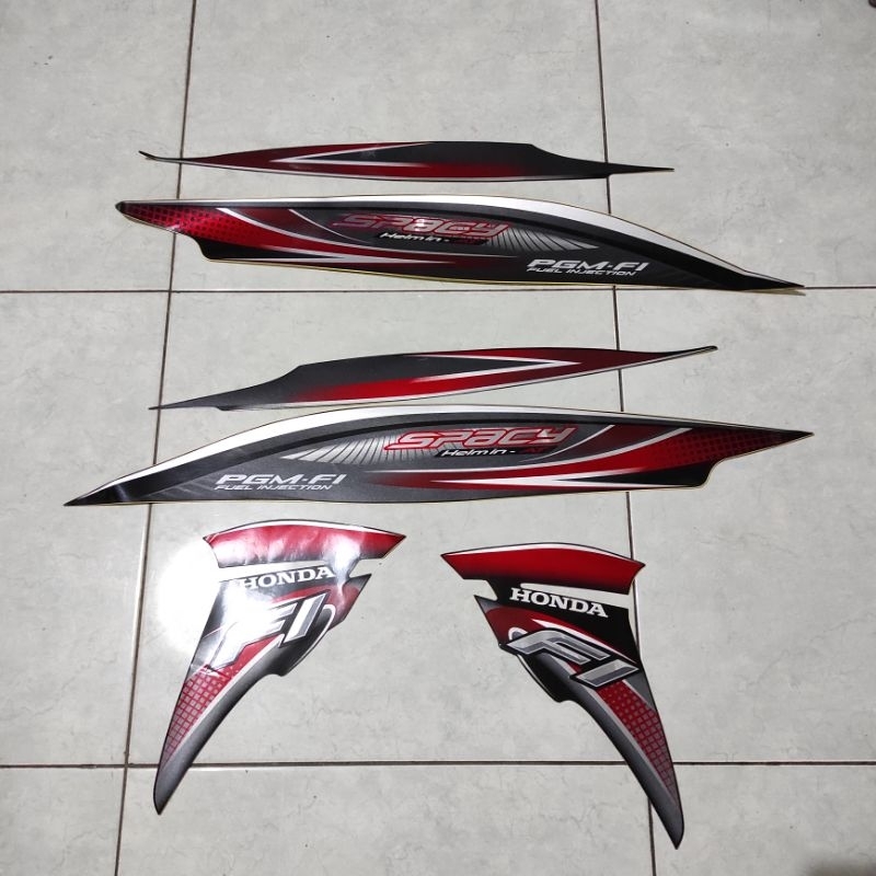 Jual stiker stripping striping decal graphic Honda Spacy PGM-FI PGM FI ...