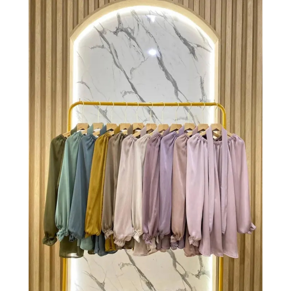 Jual Blouse Salma Bahan Shimmer Silk Premium | Shopee Indonesia