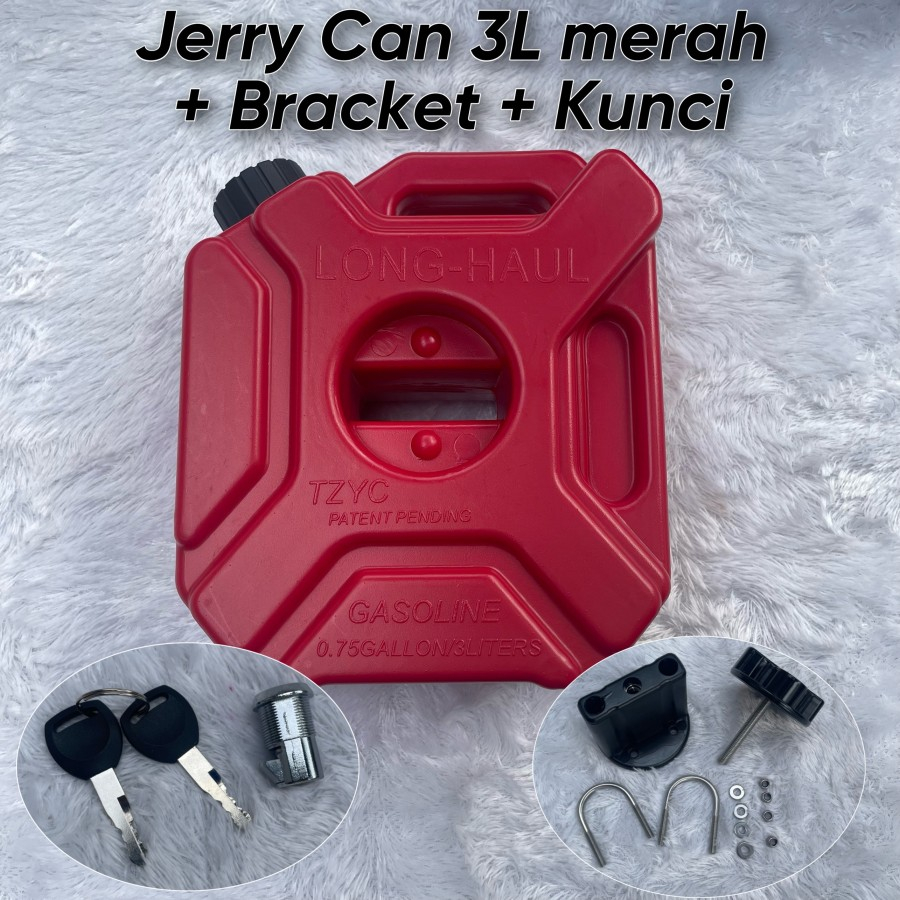 Jual jerigen bensin motor touring jerry can fuel tank long haul plastic ...