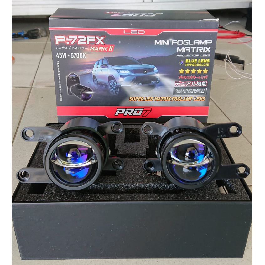 Jual Foglamp Projie Matrix Pro7 P72FX Mark2 Blue Lens 45W lampu kabut LED Innova venturer zenix ...