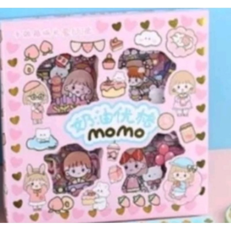 Jual STICKER MOMO KARTUN AESTHETIC WATERPROOF 1 BOX | Shopee Indonesia