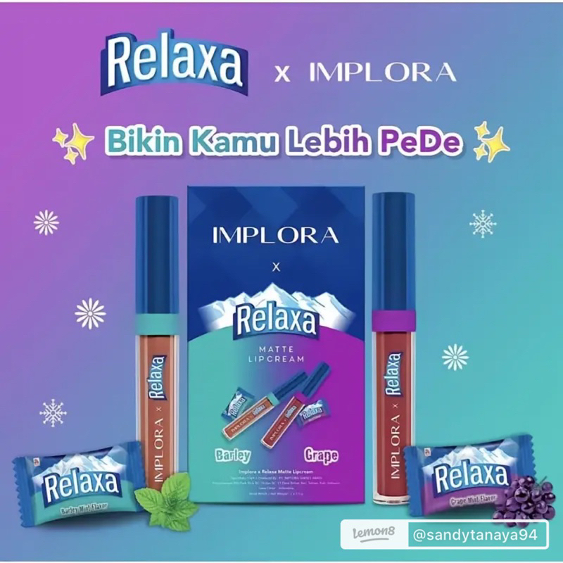 Jual Paket Lipcream Implora x Relaxa isi2pc | Shopee Indonesia