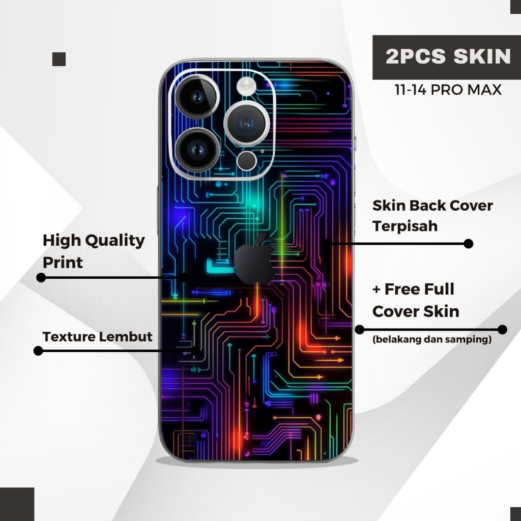 Jual Skin iPhone 11 12 13 14 Plus Pro Max Mini Board Back Protector ...