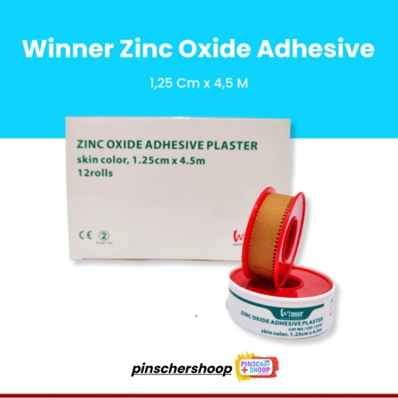 Jual Winner Zinc Oxide Adhesive Plester 1,25cm x 4,5m Plaster Kain ...