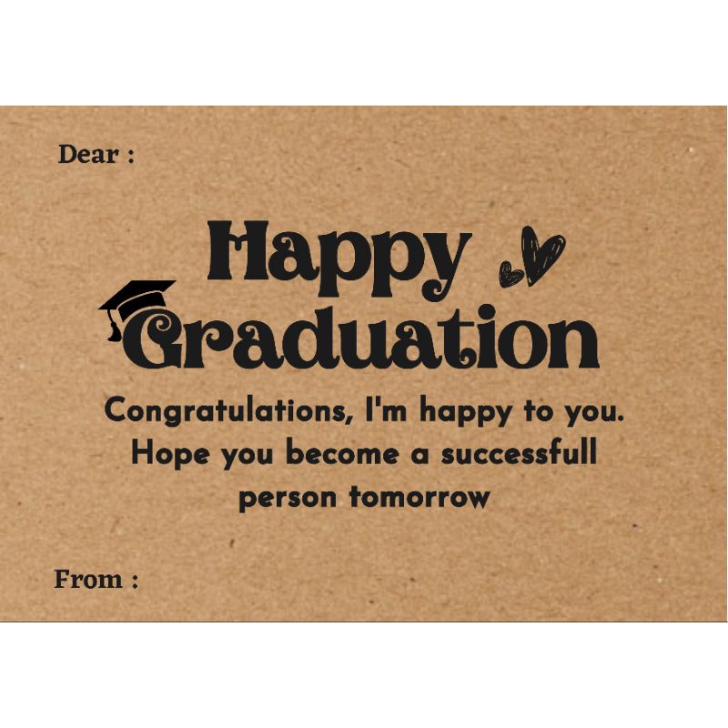 Jual KARTU UCAPAN GRADUATION | GRADUATION CARD | KARTU WISUDA ...