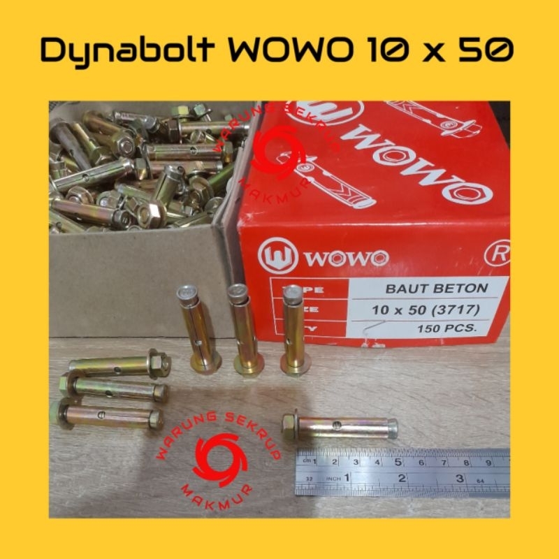 Jual (5 pcs) Dynabolt WOWO 10x50 Dinabolt Baut Beton 10 x 50 | Shopee ...