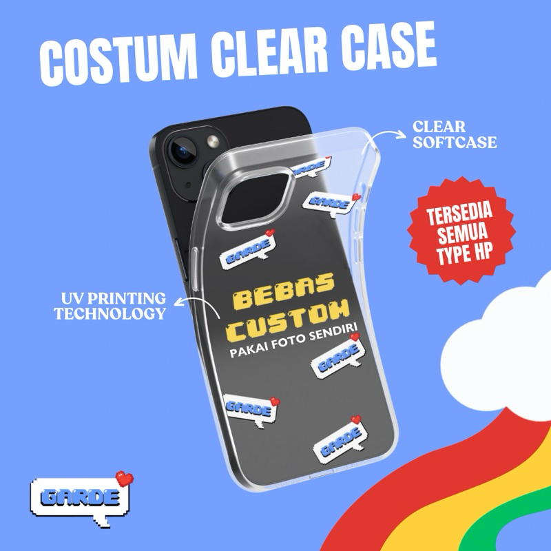 Jual CUSTOM CASE CLEAR BENING BEBAS DESIGN IPHONE SAMSUNG OPPO REALME ...