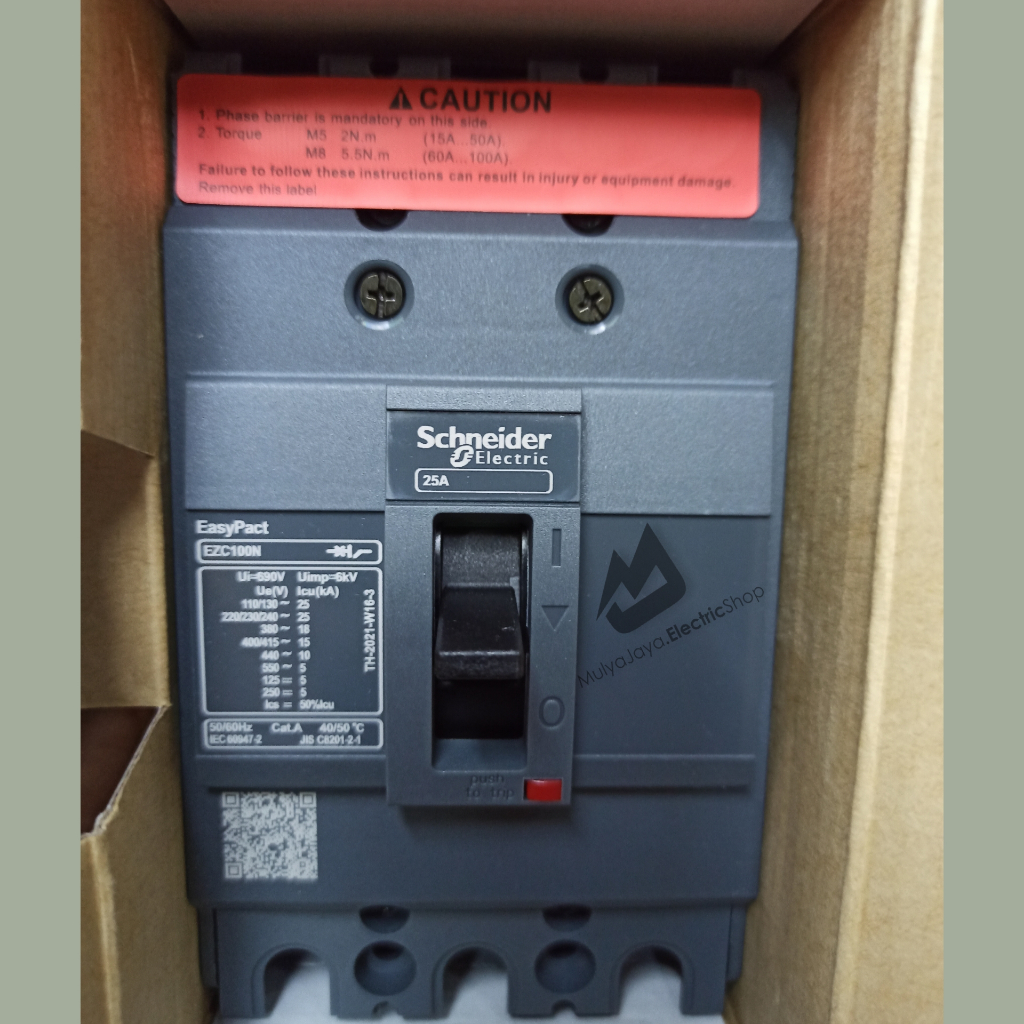 Jual Nfb / Mccb Schneider EZC100N 3p 15 kA 15A/20A/25A/30A/40A/50A new ...