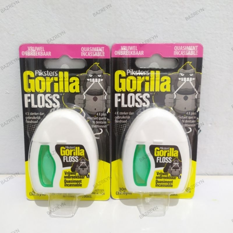 Jual Piksters Gorilla Floss dental floss Benang Gigi kuat Import ...