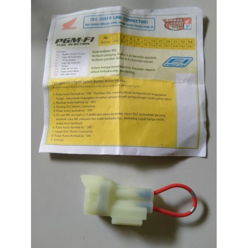 Jual DLC connector socket DLC reset injeksi motor Honda PGM-FI ...