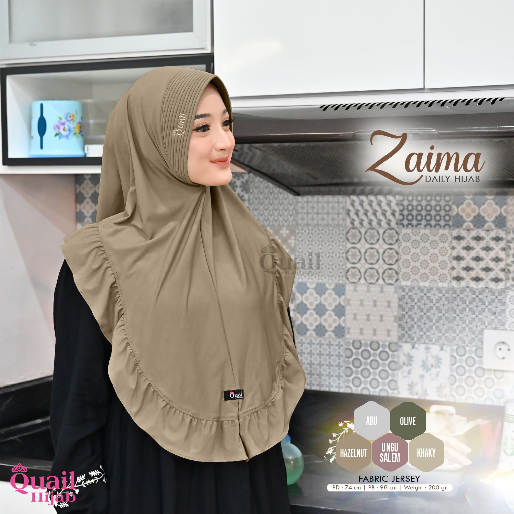 Jual Quail Hijab - ZAIMA DAILY HIJAB ORI QUAIL | Shopee Indonesia