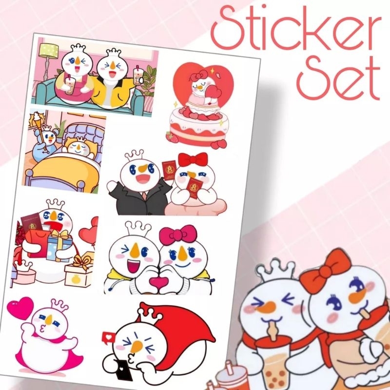 Jual sticker set icon mixue stiker mixue ice cream lucu | Shopee Indonesia