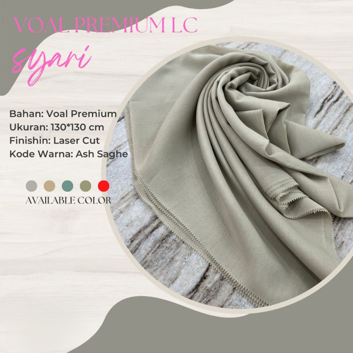Jual Segiempat Voal Syari Jilbab Voal Paris Premium Lasercut By Adeeva Hijab Segi Empat Voal ...