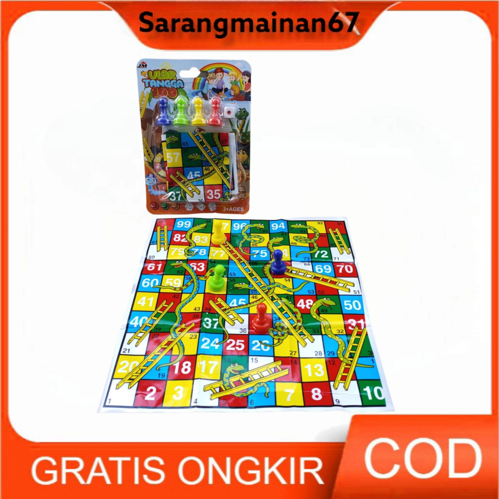 Jual Mainan Anak Board Game - Mainan Edukasi - Ular Tangga 100 ...