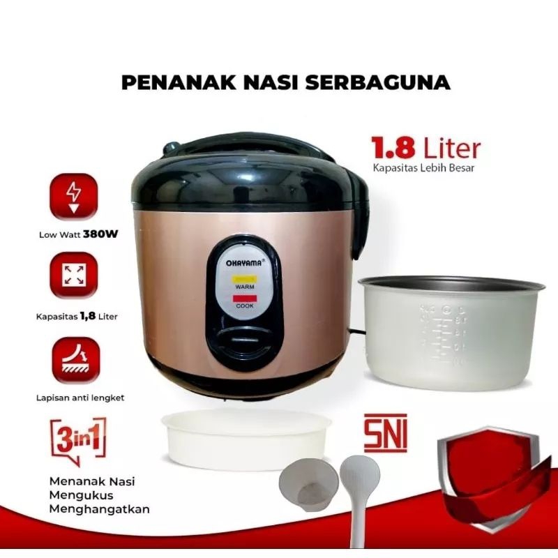 Jual OKAYAMA TD , 1.8 Liter, Magicom Rice Cooker , Penanak , Menanak nasi | Shopee Indonesia