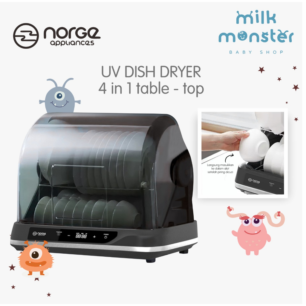 Jual Norge 4in1 Table-top UV Dish Dryer 52L | Shopee Indonesia